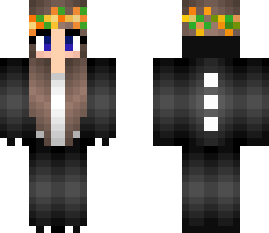Dino girl with flower wreath | Minecraft Skin
