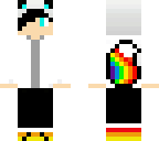 Rainbow Fox boy | Minecraft Skin