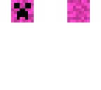 pink creeper head | Minecraft Skin