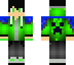 Creeper boy with shoulder pads | Minecraft Skin