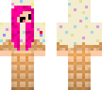 Pink hair ice cream | Minecraft Skin