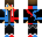 red and blue gamer | Minecraft Skin