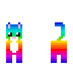 Rainbow cat | Minecraft Skin