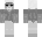 Inverted Grayscale Herobrine | Minecraft Skin