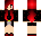 Red hair goth girl | Minecraft Skin