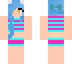 nekoette's pink and blue bathing suit | Minecraft Skin