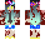 Gory remake of zombie flower crown | Minecraft Skin