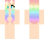 rainbow skin base girl | Minecraft Skin