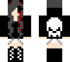 spooky cat girl crying blood | Minecraft Skin