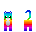 rainbow cat pixel art | Minecraft Skin