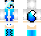 Blue Baby Fox Girl | Minecraft Skin