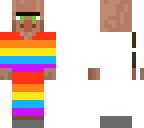 half rainbow half librarian villager | Minecraft Skin