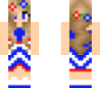 Red White And Blue Spring Girl | Minecraft Skin