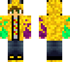 Oli with Fire Oli Yellow Kid | Minecraft Skin