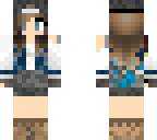 high school girl sip dye blue | Minecraft Skin