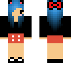 Blue hair Minnie mouse skin | Minecraft Skin