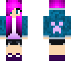 puple gamer girl | Minecraft Skin