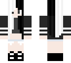 Black and White half and half | Minecraft Skin