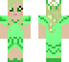 GamingWithJen x Blonde Hair x Green Dress | Minecraft Skin