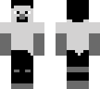 Black and White Steve | Minecraft Skin