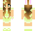 Cute green bunny girl | Minecraft Skin