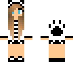 Black and white dog girl | Minecraft Skin