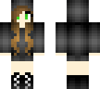 Green eyed shadow girl | Minecraft Skin