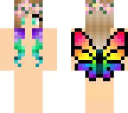 Rainbow fairy Base | Minecraft Skin
