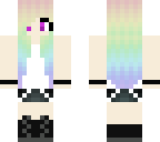Rainbow hair girl psycho girl | Minecraft Skin