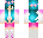 pink and blue coachella | Minecraft Skin