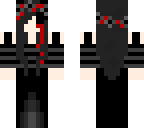 the flower wreath girl with black eye crying blood | Minecraft Skin