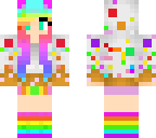Kawaii Rainbow Cake Cat | Minecraft Skin