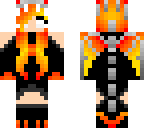 Lava Herobrine Girl | Minecraft Skin
