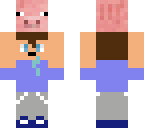 character holding pig head | Minecraft Skin