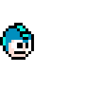 Megaman 8 bit head | Minecraft Skin