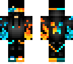 Fire and Ice MLG glasses with bandana | Minecraft Skin
