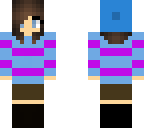 Frisk eye Color Different | Minecraft Skin