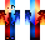 Half Fire Half Ice Girl | Minecraft Skin