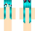 Hatsune Miku Hair Base | Minecraft Skin