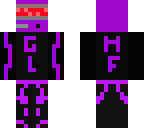 Purple cyborg slime | Minecraft Skin