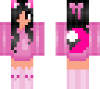 pink version of aphmau with ears | Minecraft Skin