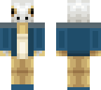 Cubone Sans Original With Blue Slippers | Minecraft Skin