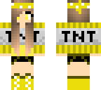 Yellow TNT-Girl with headband | Minecraft Skin