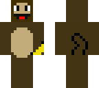 macaco com banana | Minecraft Skin