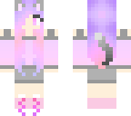 Kawaii Neko Pastel Cat Girl | Minecraft Skin