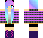 Neon Cat Girl | Minecraft Skin