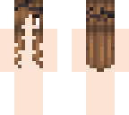 Brown Hair with Twig Crown | Minecraft Skin