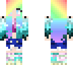 Kawaii Rainbow Cat | Minecraft Skin