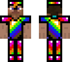 Rainbow Warrior Steve | Minecraft Skin