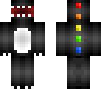 Black Dinosaur with Rainbow Spine | Minecraft Skin